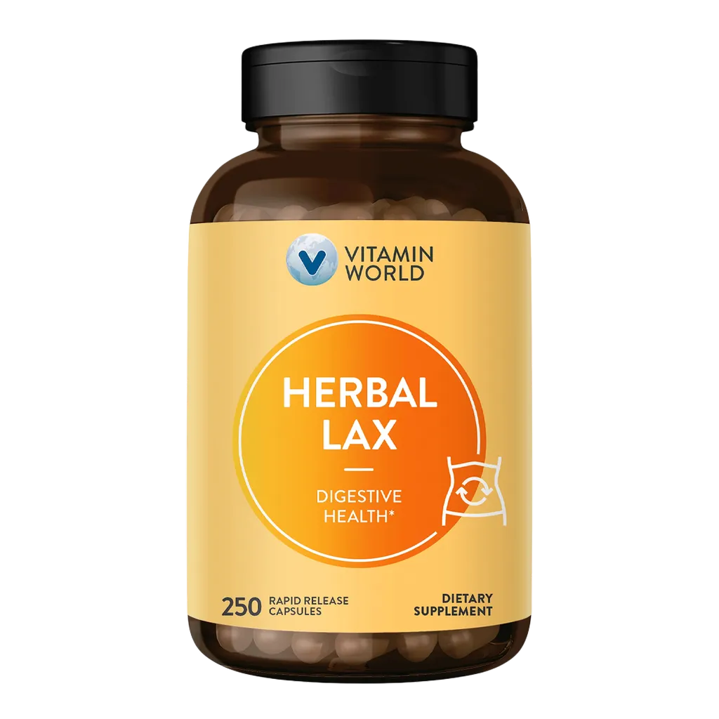 Herbal Lax , Health Support, By Vitamin World, 250 Capsules